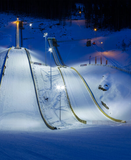 Ski slope lighting | Lysgårdsbakken | AEC Illuminazione