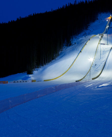 Ski slope lighting | Lysgårdsbakken | AEC Illuminazione
