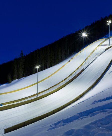 Ski slope lighting | Lysgårdsbakken | AEC Illuminazione