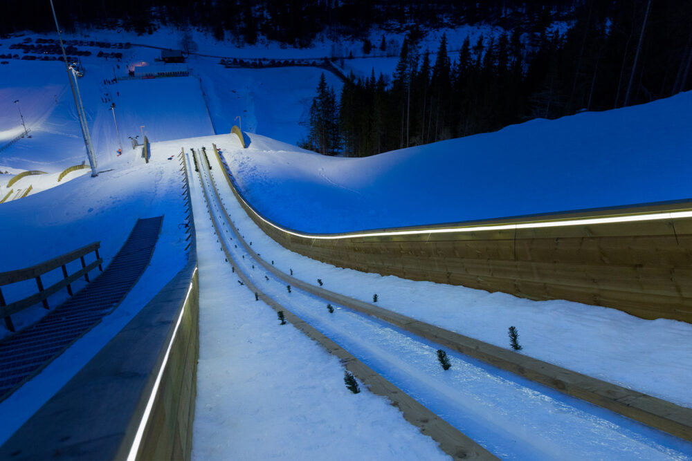 Ski slope lighting | Lysgårdsbakken | AEC Illuminazione